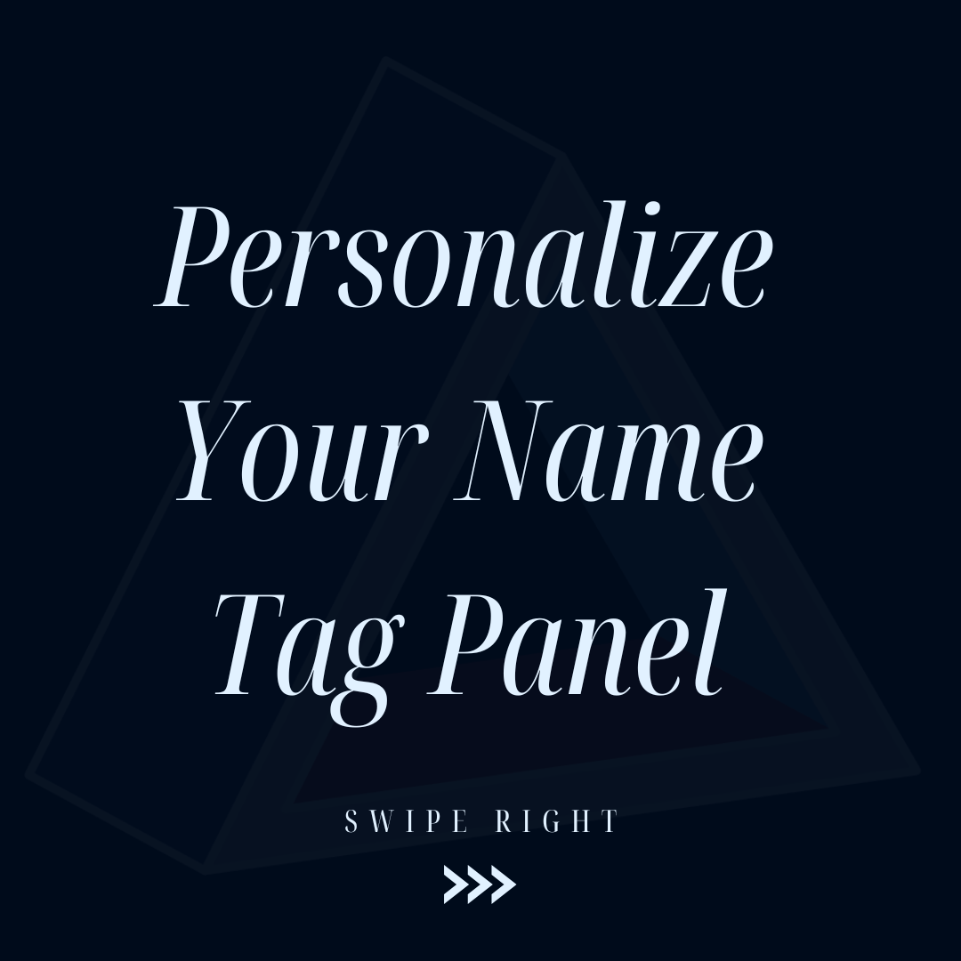 Personalized Firefighter Name Tag Panel